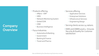 Sales & marketing plan automotive and manufacturing (erp) | PPTX