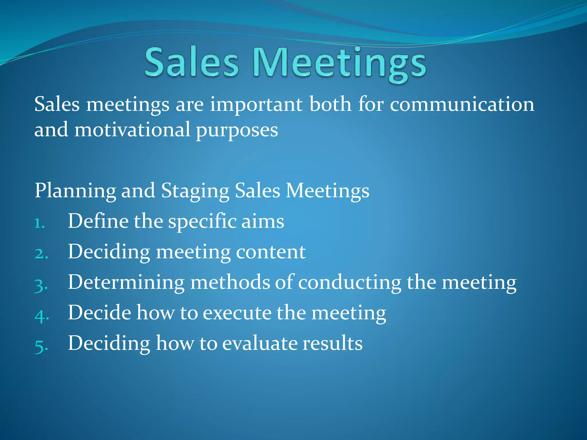 Sales meetings | PPTX