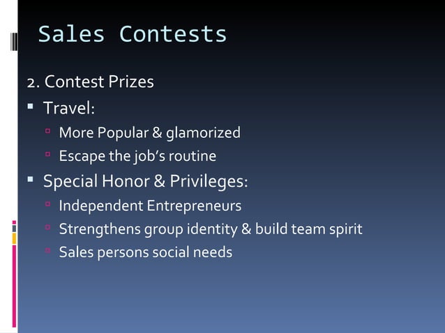 Salesmeetingssalescontests | PPT