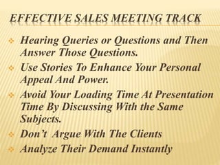 Sales & Marketing meeting track | PPT