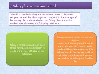 methods of sales force compensation | PPTX