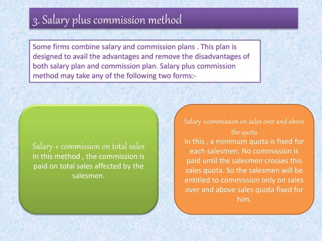 methods of sales force compensation | PPTX