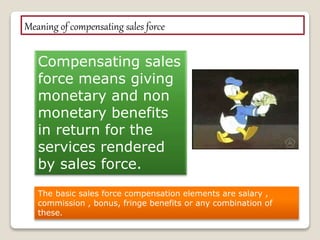 methods of sales force compensation | PPTX