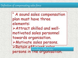 methods of sales force compensation | PPTX