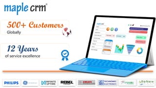Sales and Process Management software Maple CRM | PPT