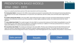 A simplified overview of Sales Models Pre war towards 2014 | PPTX ...