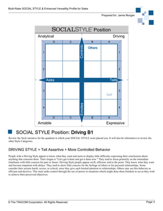Sales multi rater social style & enhanced versatility profile | PDF