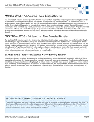Sales multi rater social style & enhanced versatility profile | PDF