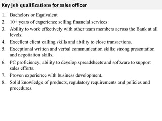 Sales officer job description | PPTX