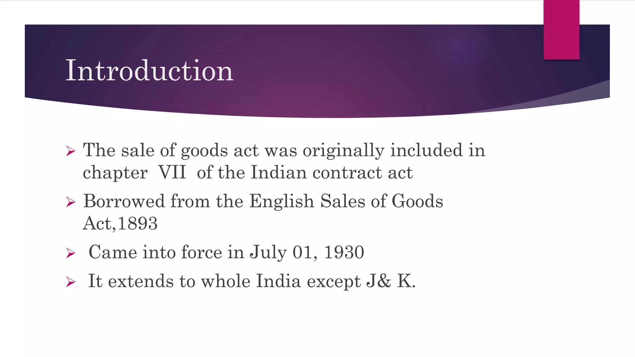 Sales of goods act... | PPTX | Real Estate Buying and Selling | Real Estate