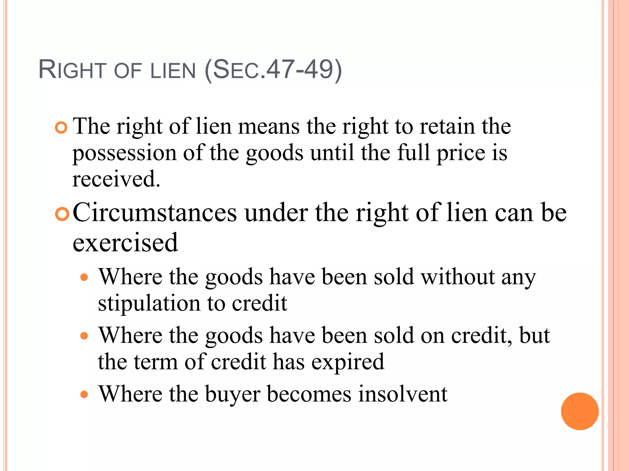 Sales of goods act 1930 | PPTX