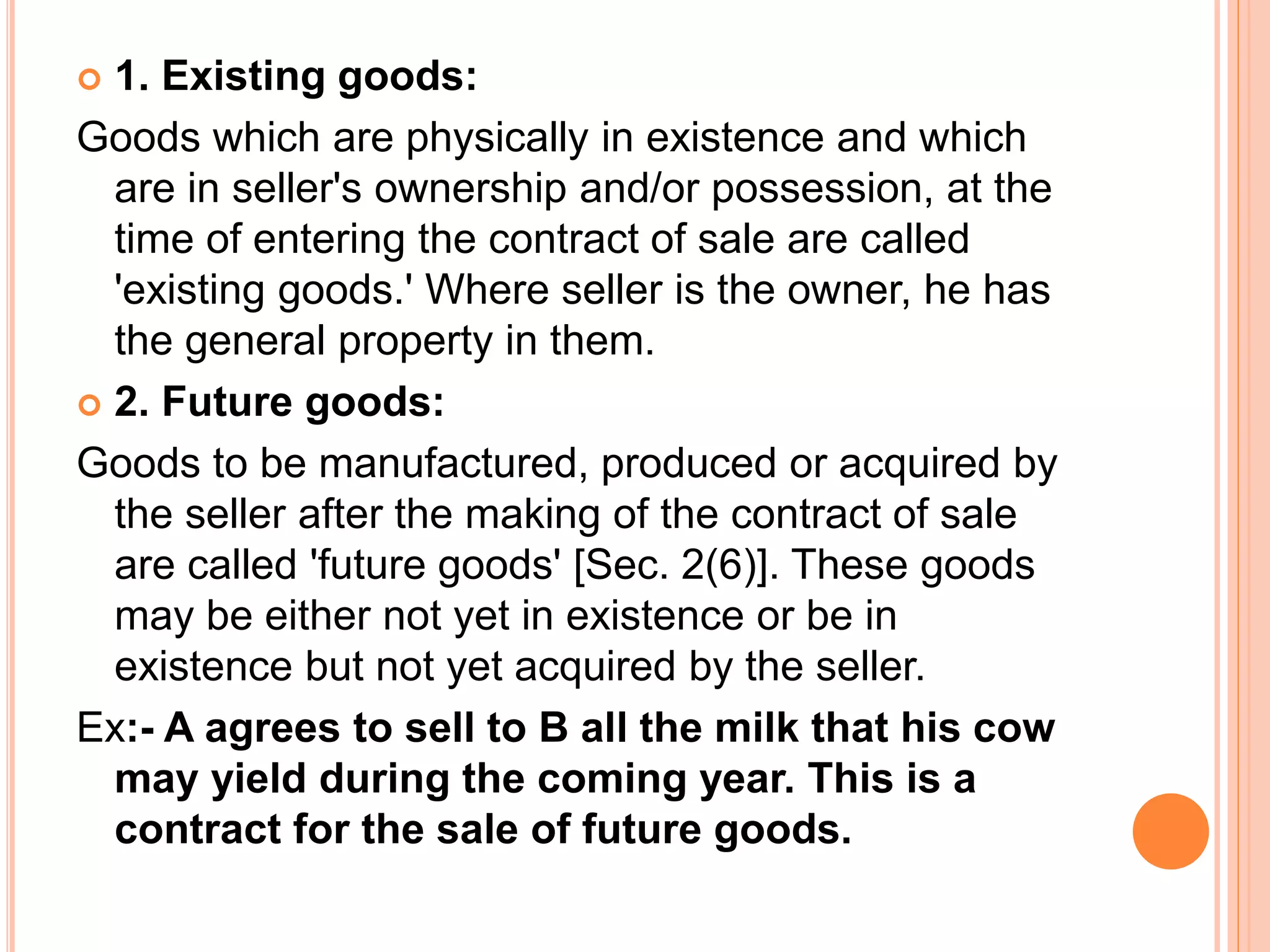 Sales of goods act 1930 | PPTX