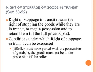Sales of goods act 1930 | PPTX