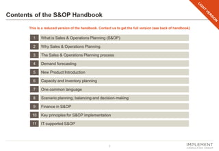 Sales and Operations Planing Handbook | PDF