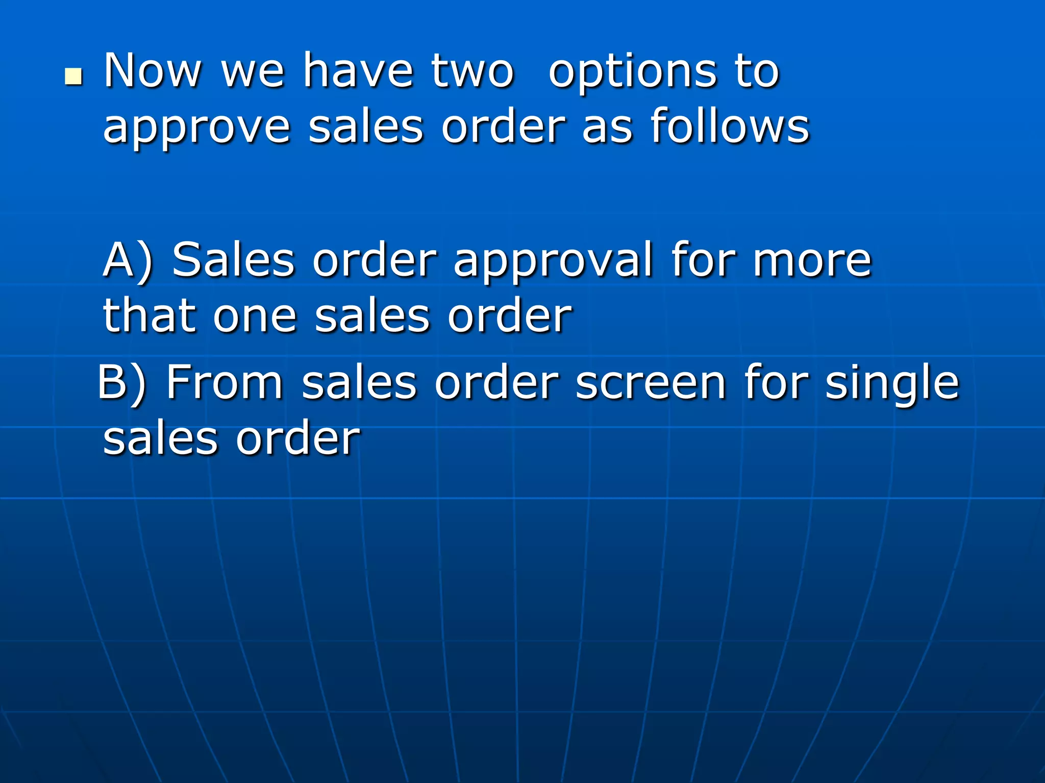 Sales order approval process | PDF