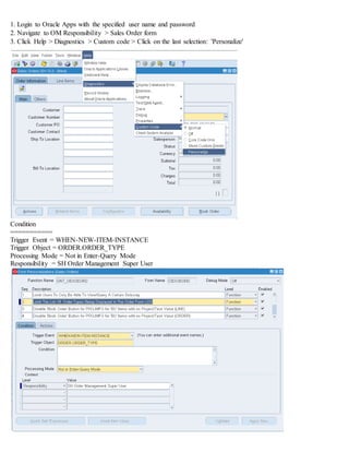 Oracle EBS R12 Sales order personalization | DOCX