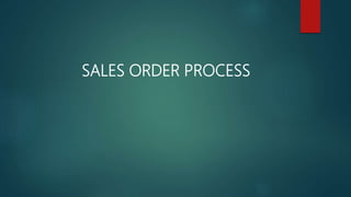 Sales order process | PPTX