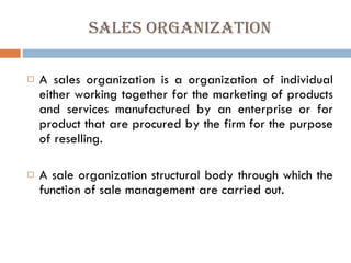 Sales organization | PPT