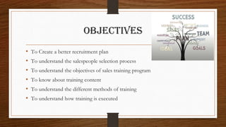 Sales personnel recruitment plan and training program | PPTX