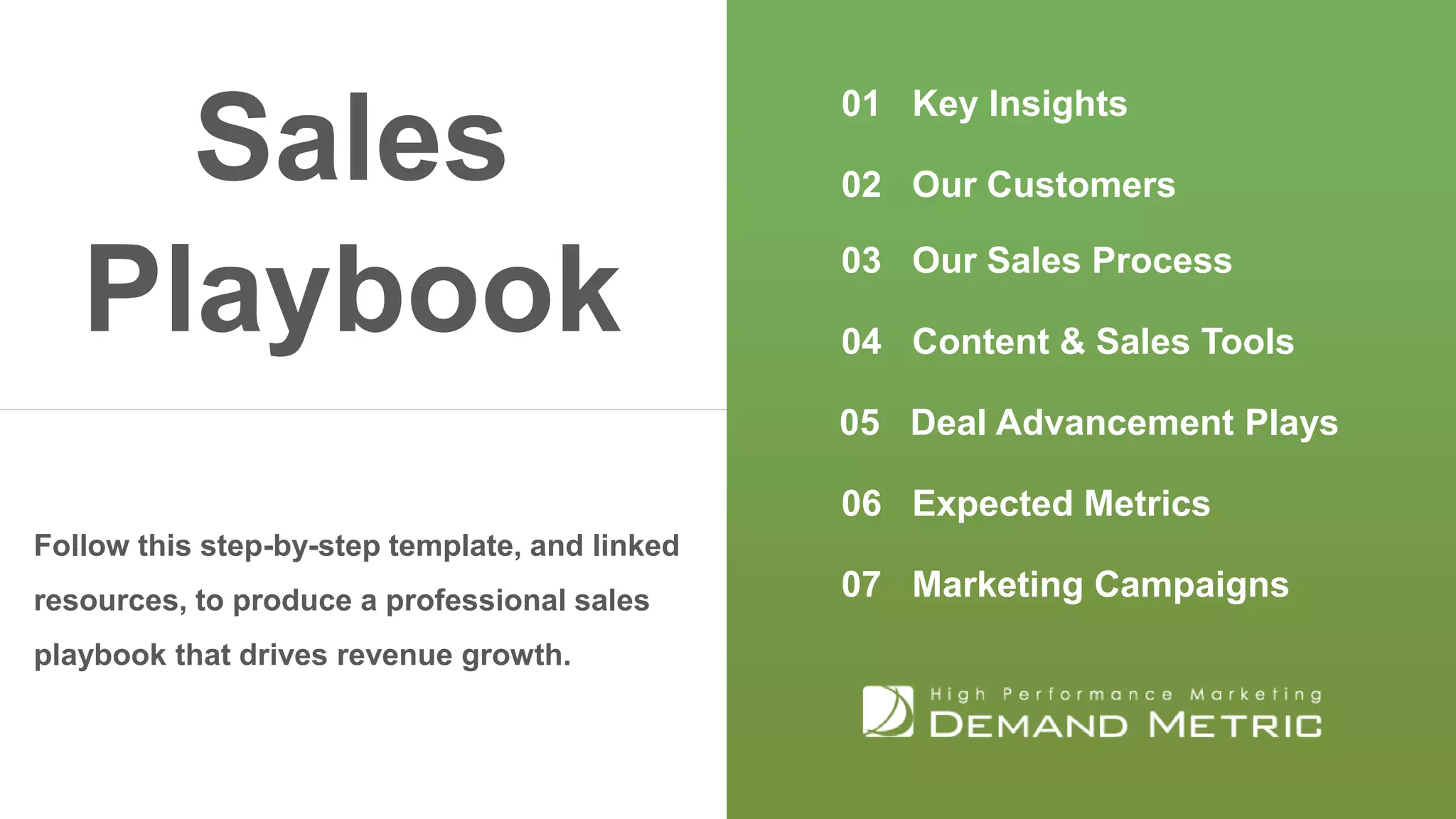 Sales Playbook Template | PPTX