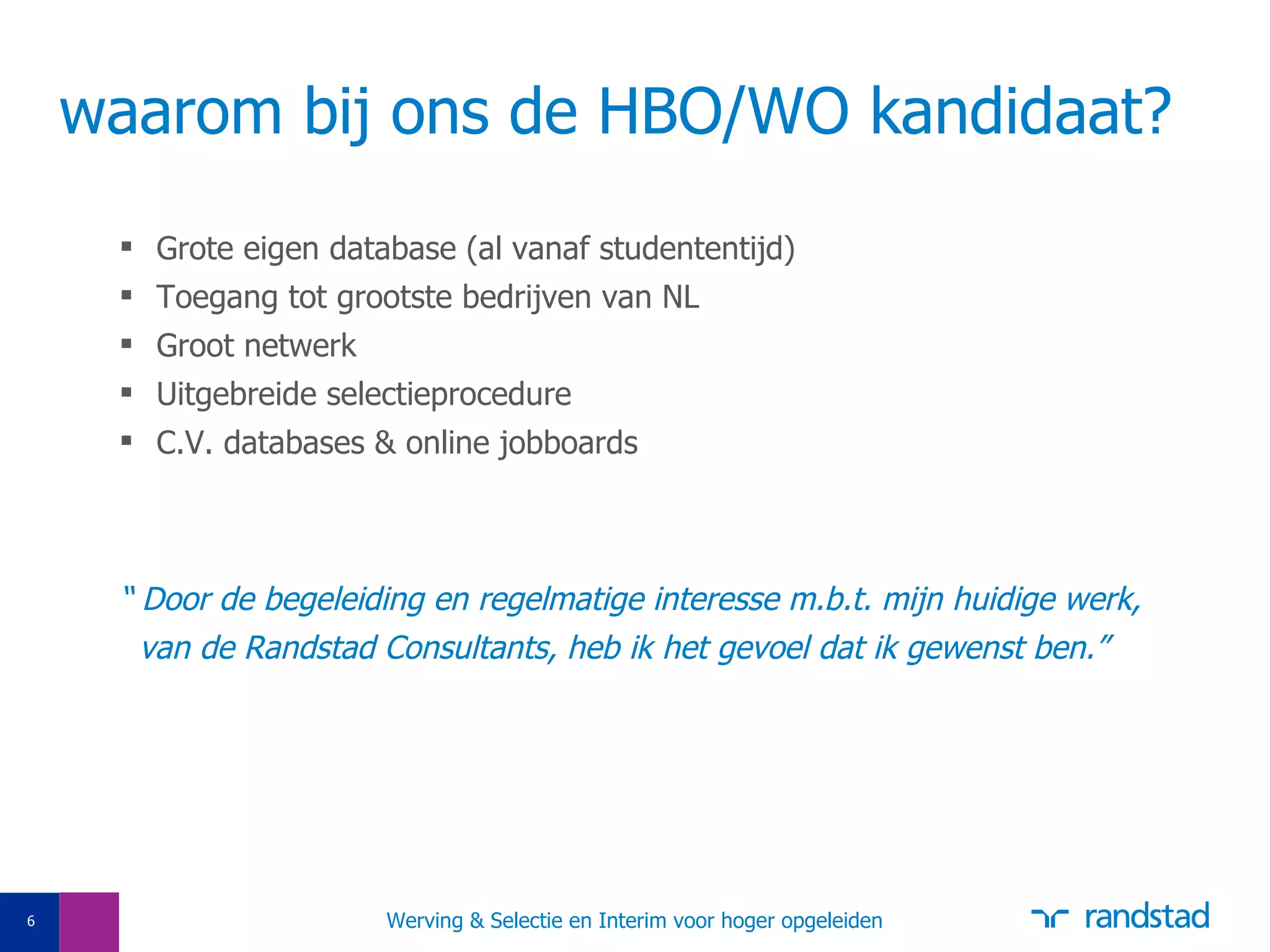 Salespresentatie Randstad | PPT