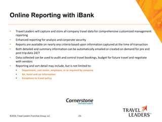Travel Leaders - Travel Management Overview | PPT | Business Travel ...