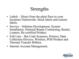 Adazon Custom Barcode Labels & Equipment | PPT