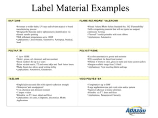 Adazon Custom Barcode Labels & Equipment | PPT