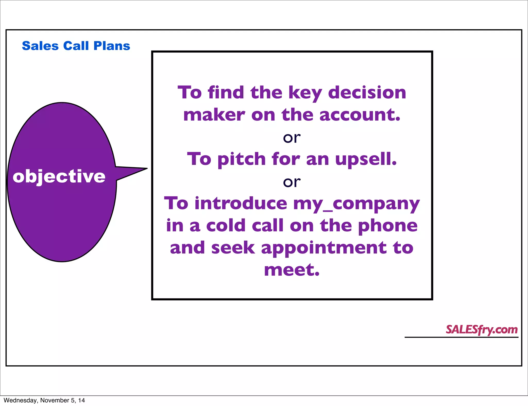 Sales Call Plan | PDF