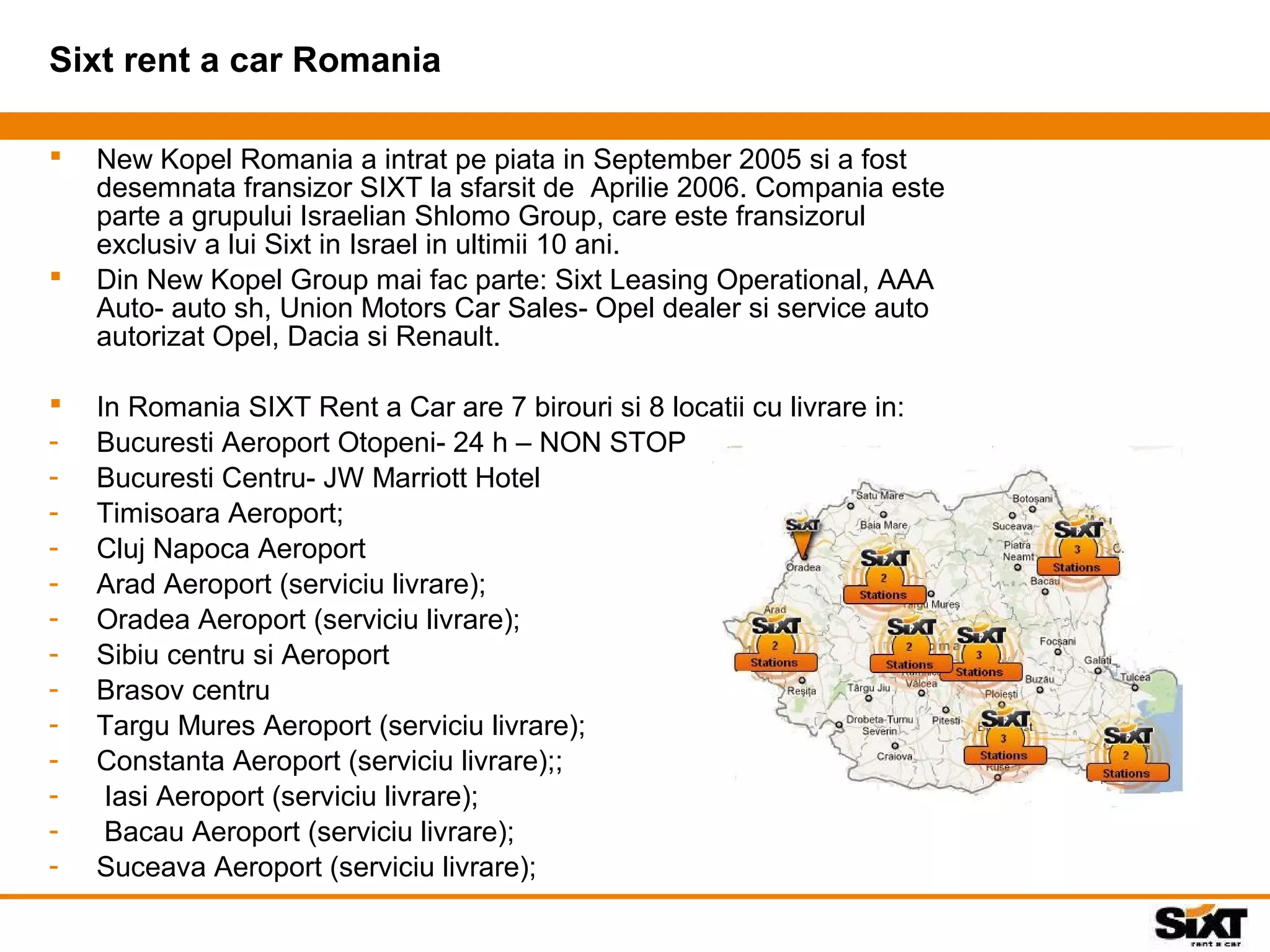 Prezentare Sixt rent a car | PPT