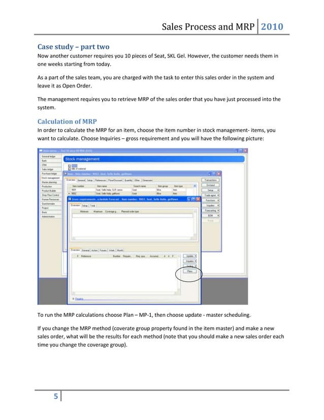 Sales Process And Mrp | DOCX | Databases | Computer Software and Applications