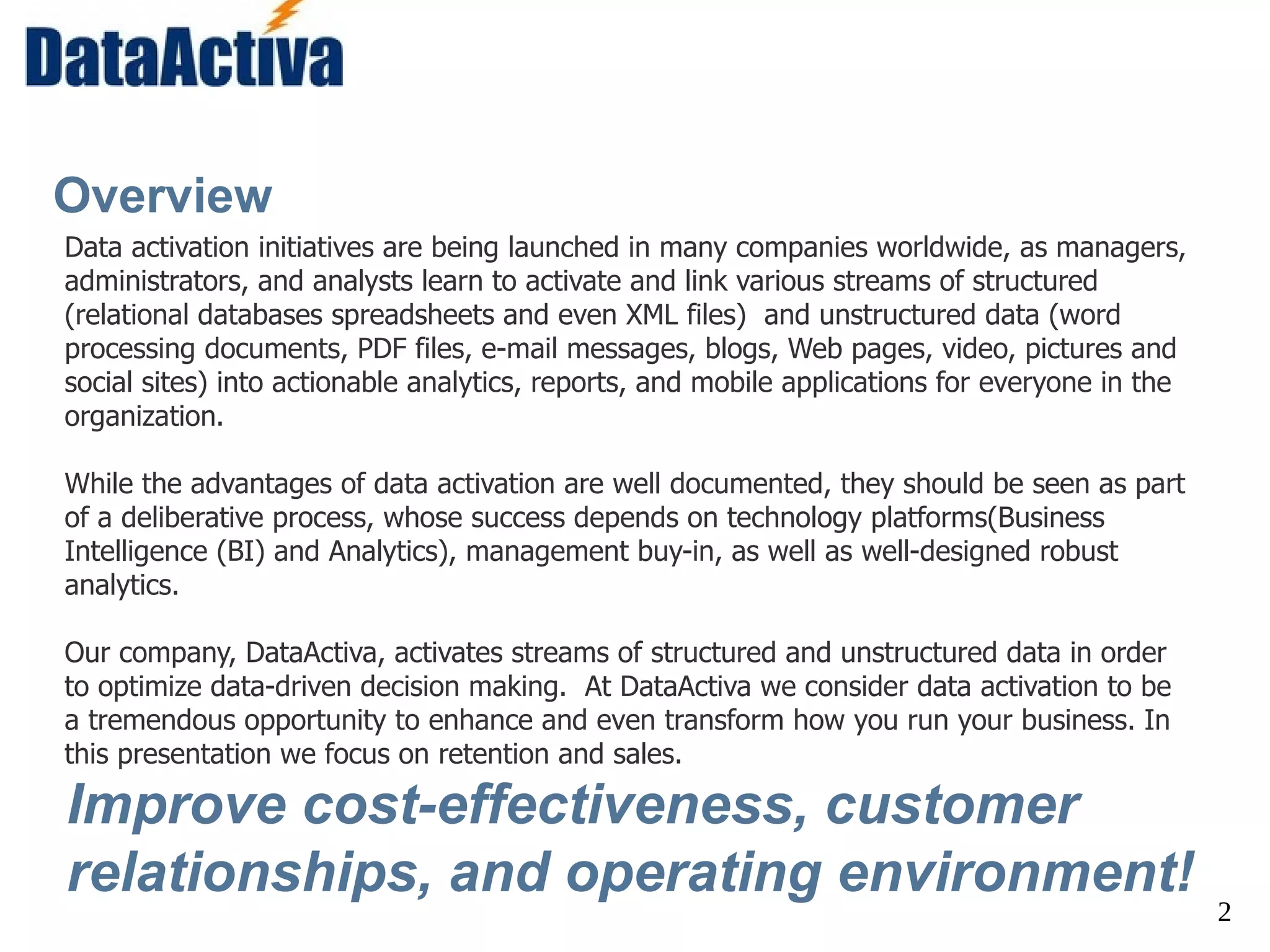 Sales process data activation | PPT