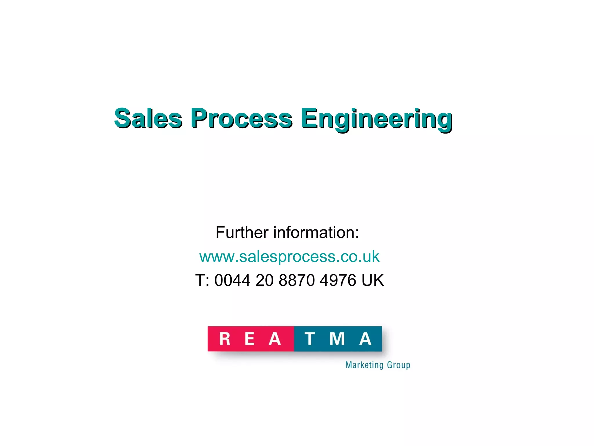 Sales Process Engineering: Marketing Planning and Automation | PPT