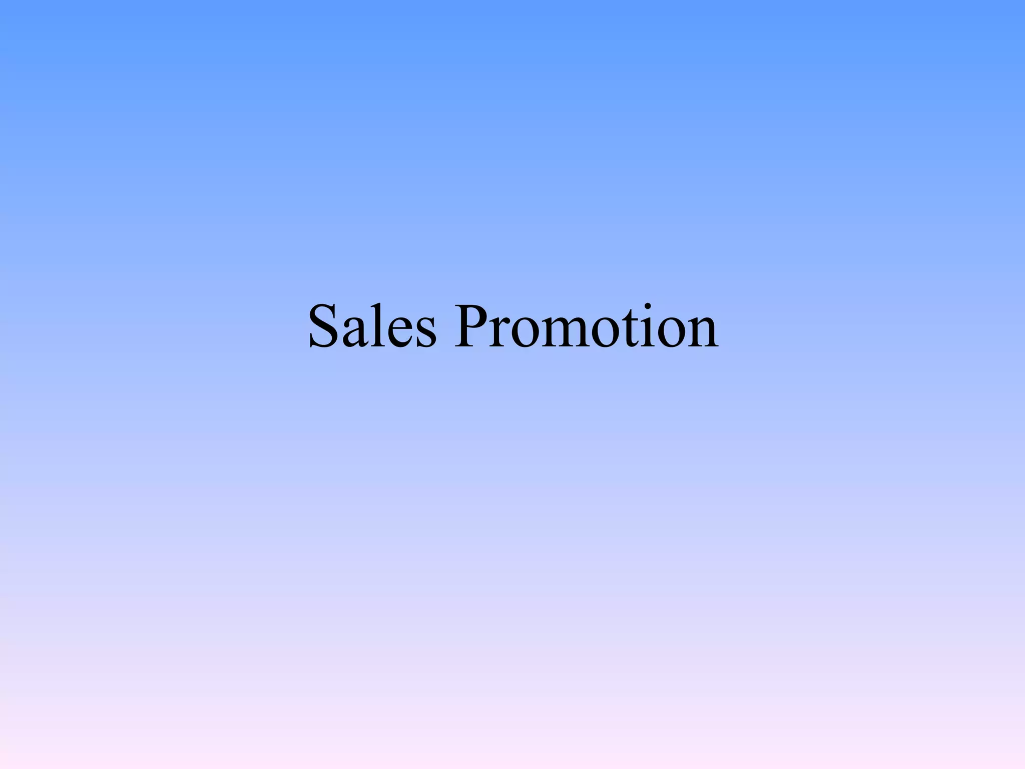 Sales promotion | PPT