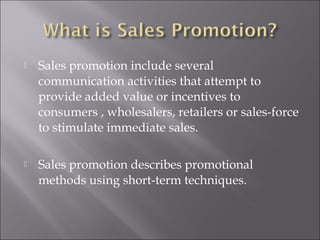 Sales Promotion Definition
