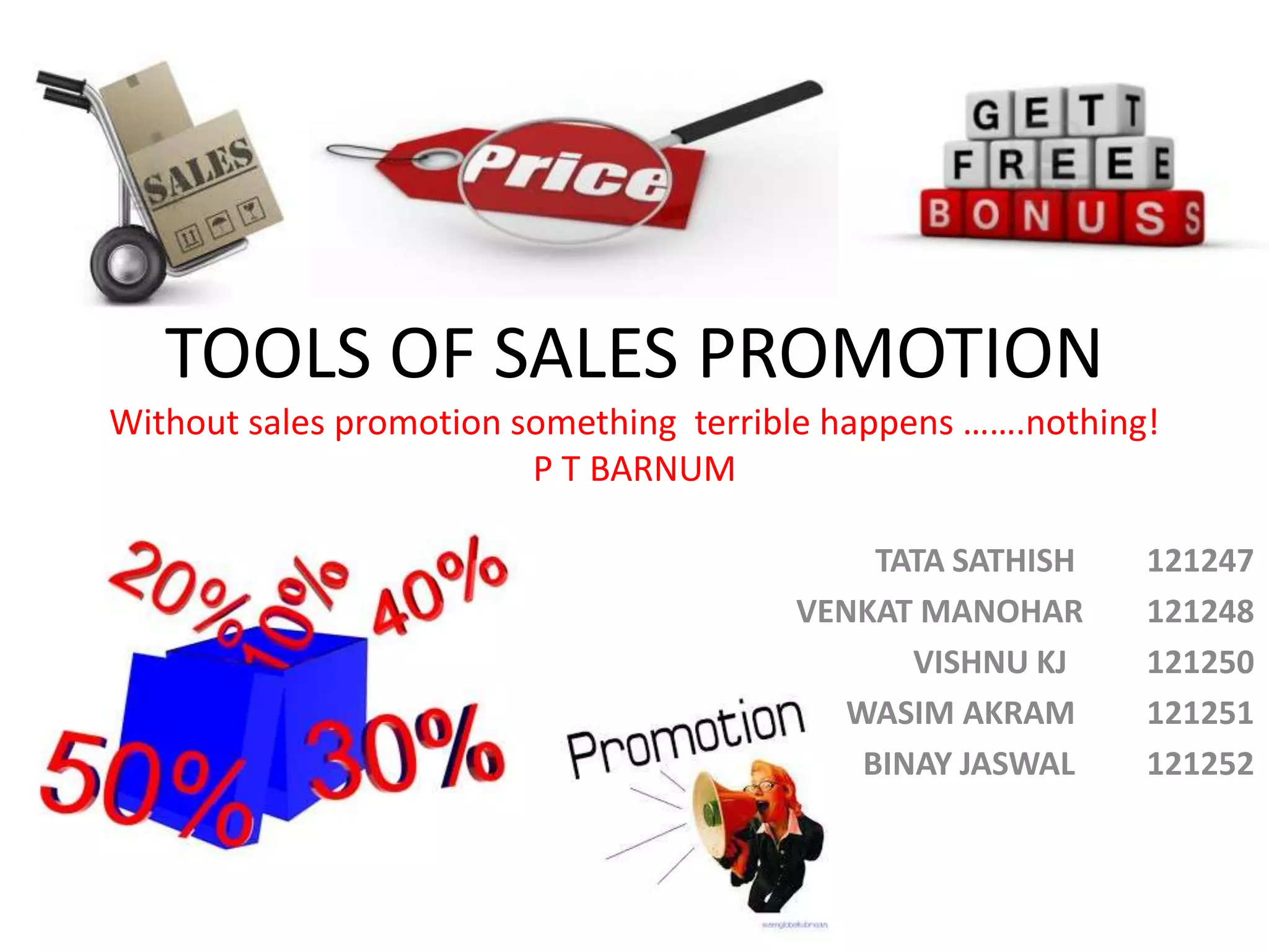 Sales promotional tools | PPTX