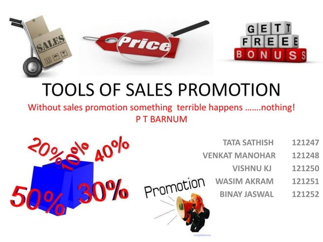 Sales promotional tools | PPTX