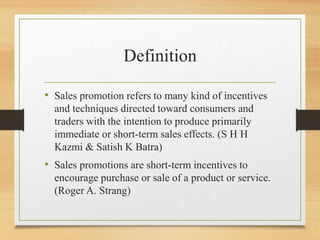 Sales Promotion Definition