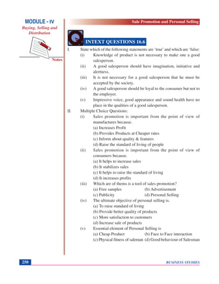 Sales promotion and personal selling | PDF