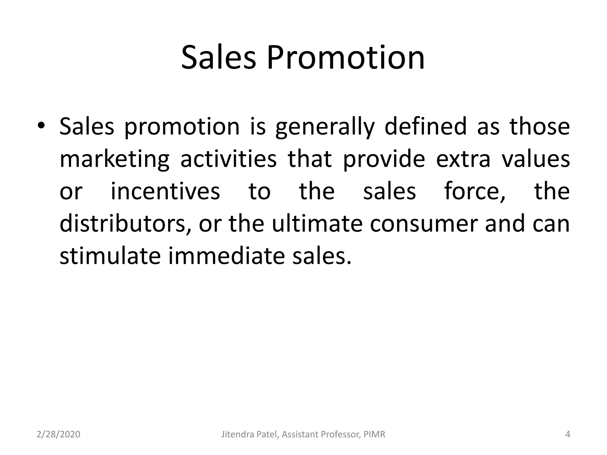 Sales promotion and personal selling | PPTX