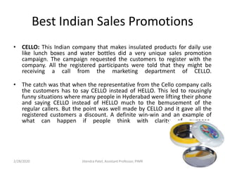 Sales promotion and personal selling | PPTX