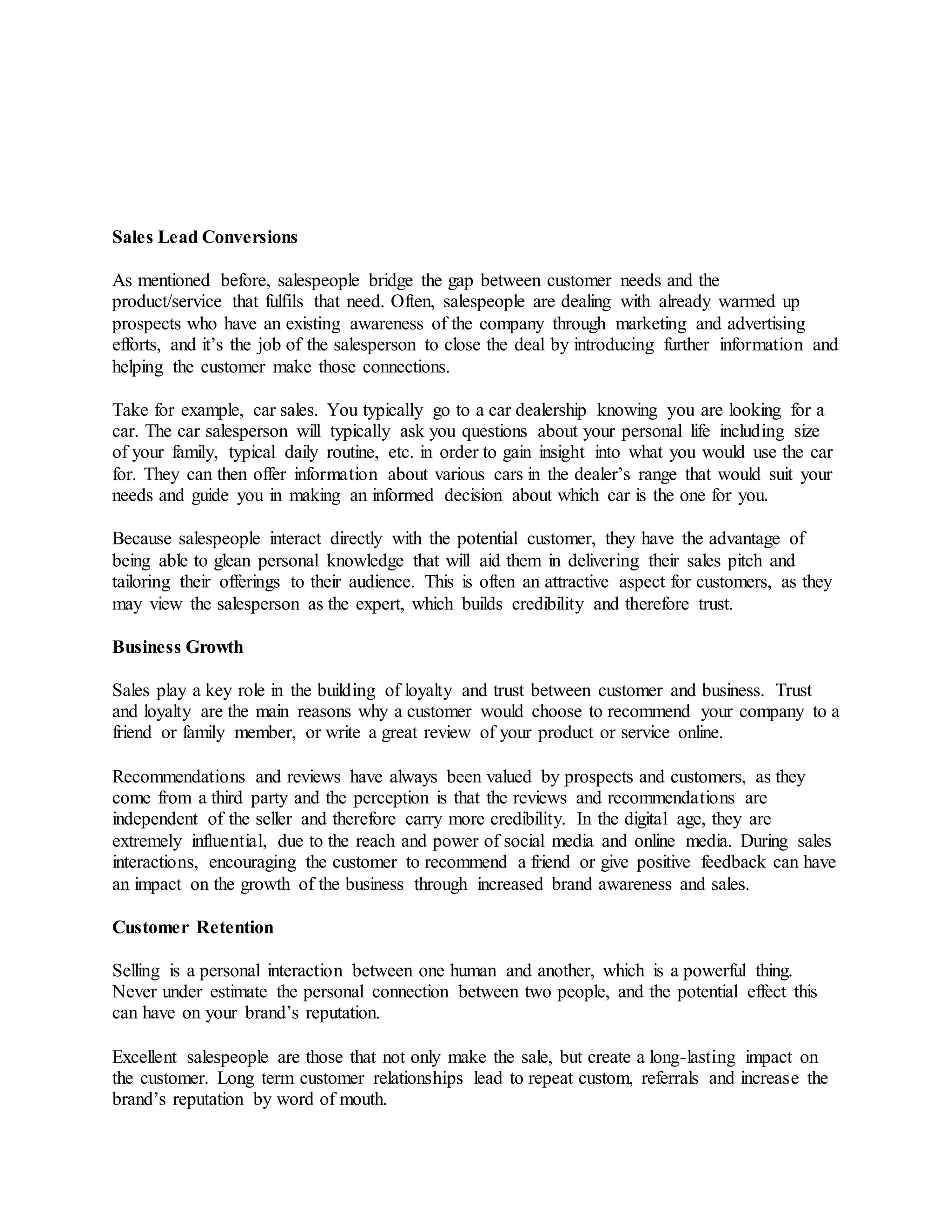 Sales promotion assignment | DOCX