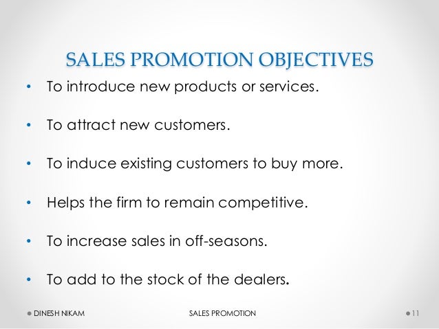 Sales promotion
