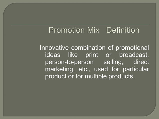 Sales promotion mix | PPT