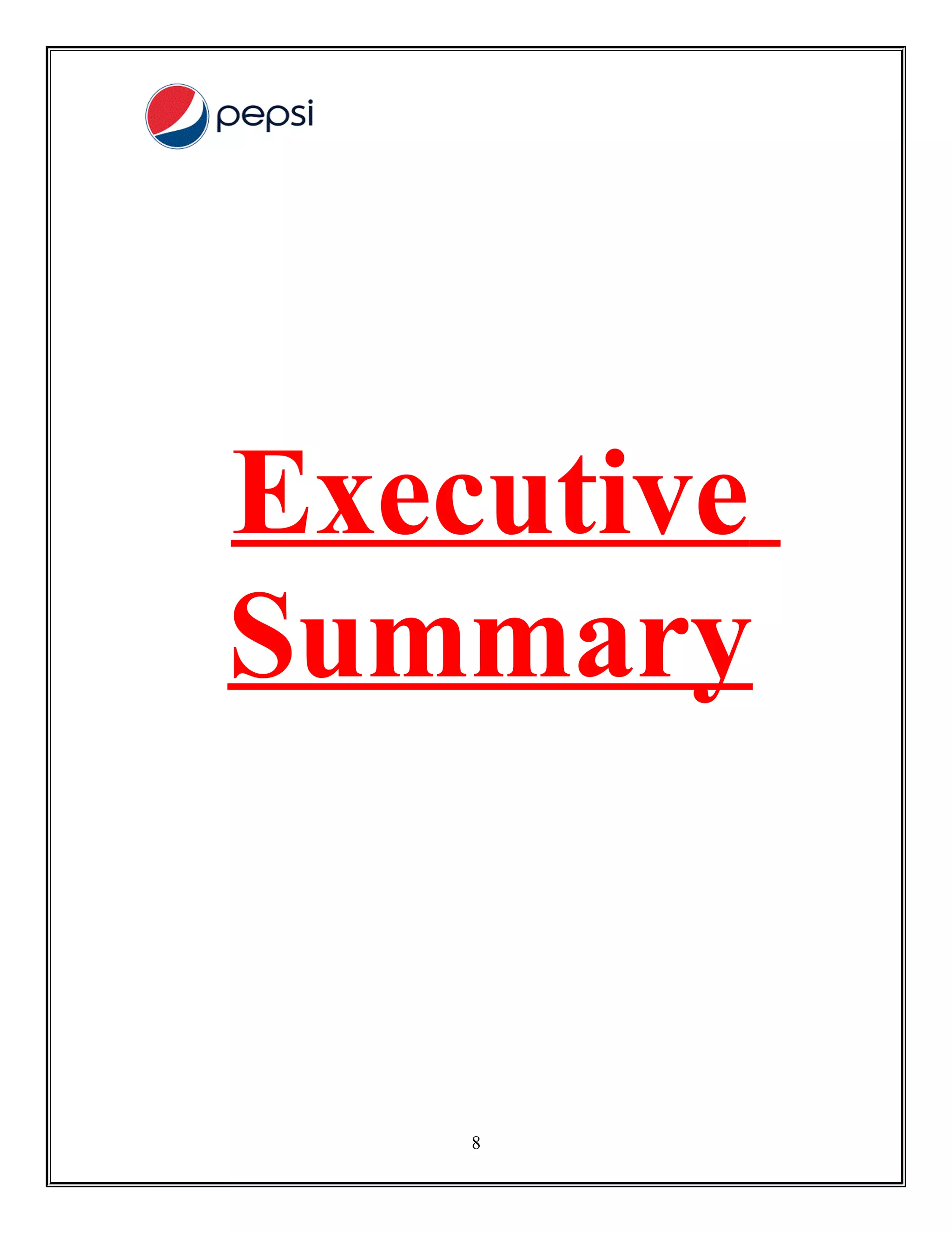 Sales & promotion of pepsi | DOC