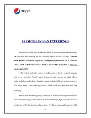 Sales & promotion of pepsi | DOC