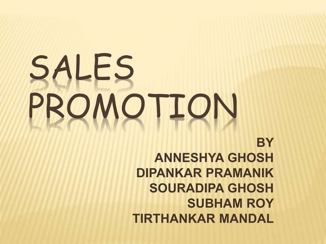 Sales promotion ppt | PPTX
