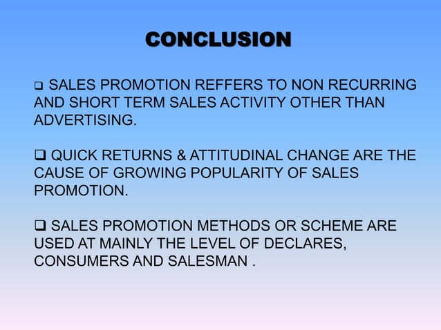 Sales promotion ppt | PPTX