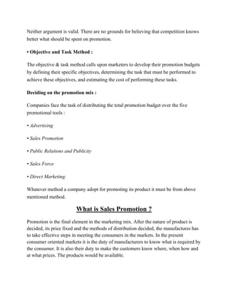 Sales promotion schemes project report mba | DOCX
