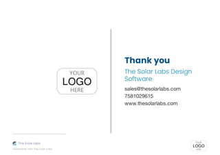 Sample Techno commercial proposal for rooftop solar plant using The Solar Labs | PDF